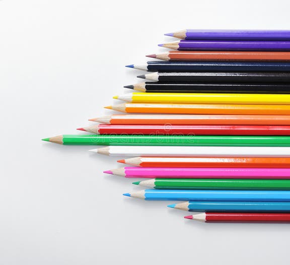 Narrow of color pencils stock photo. Image of equipment - 27167782