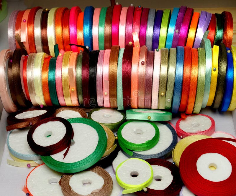 Narrow Colored Ribbons Needlework Stock Photos - Free & Royalty-Free ...