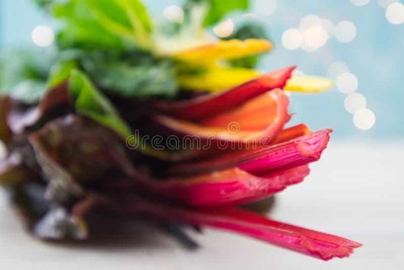 Narrow Depth of Field of Rainbow Chard Stems Stock Image - Image of ...