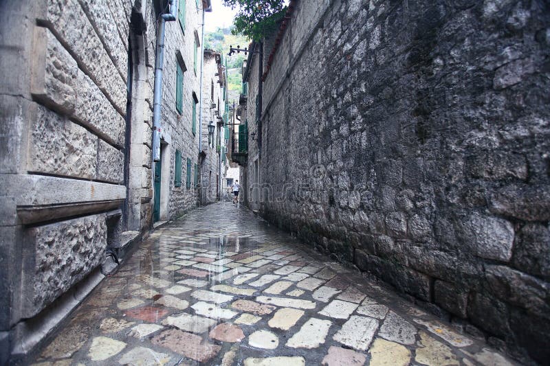 Narrow european street stock photo. Image of asphalt - 59707430