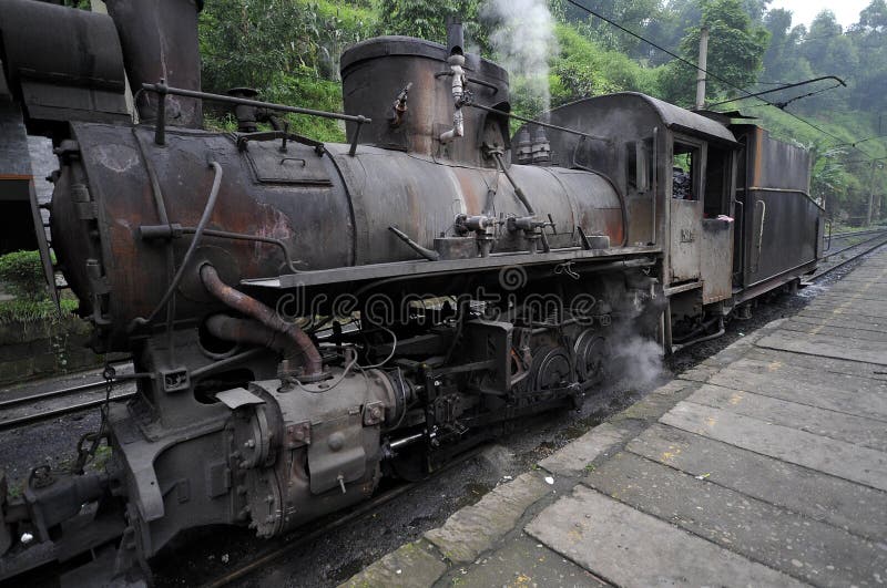 The Narrow-gauge Steam Train Stock Image - Image of mining, outdated ...
