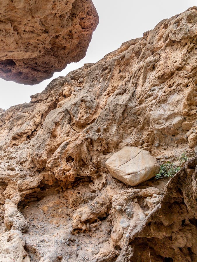 Narrow Gorge between the Rocks on the Wadi Footpath in the Vicinity of ...