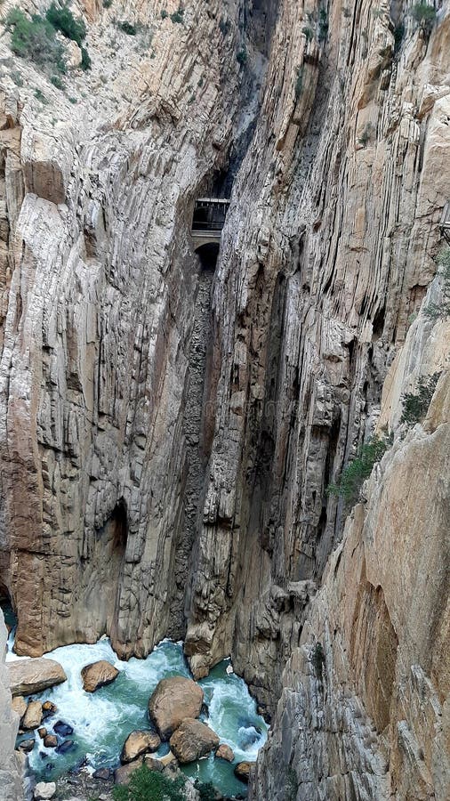 Bridge between Cliffs in King S Pathway (Caminito Del Rey), Andalusia ...