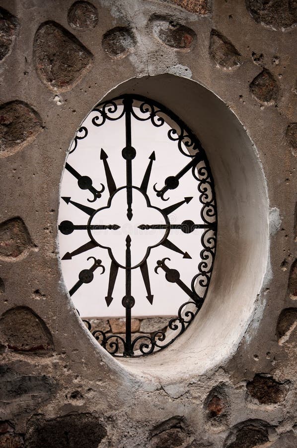 Narrow Grating Window in an Old Building Stock Photo - Image of church ...