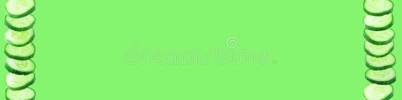 Narrow Horizontal Background of Green Color with a Frame of Chopped ...