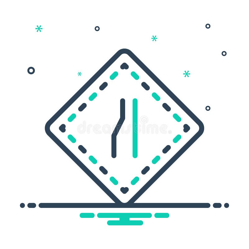 Mix Icon for Narrow, Parochial and Highway Stock Vector - Illustration ...