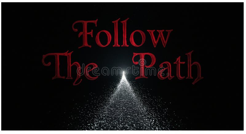 A Narrow, Illuminated Path Stretches into the Dark Void, Creating a ...