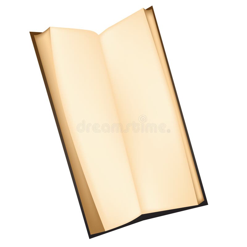 Narrow open book stock illustration. Illustration of cartoon - 336926650