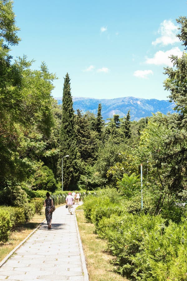 The path to the palace. stock photo. Image of exterior - 82988918