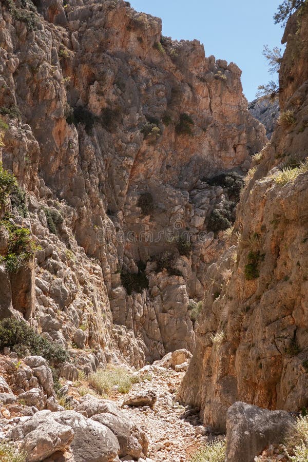 Narrow Passage between Rocks in a Nature Reserve Near Eilat City - Red ...
