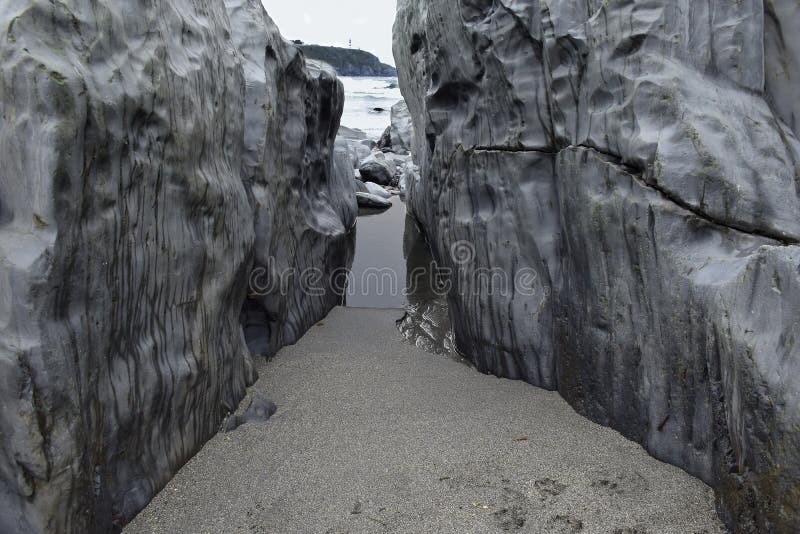Big rocks on the beach stock image. Image of park, sand - 115091079