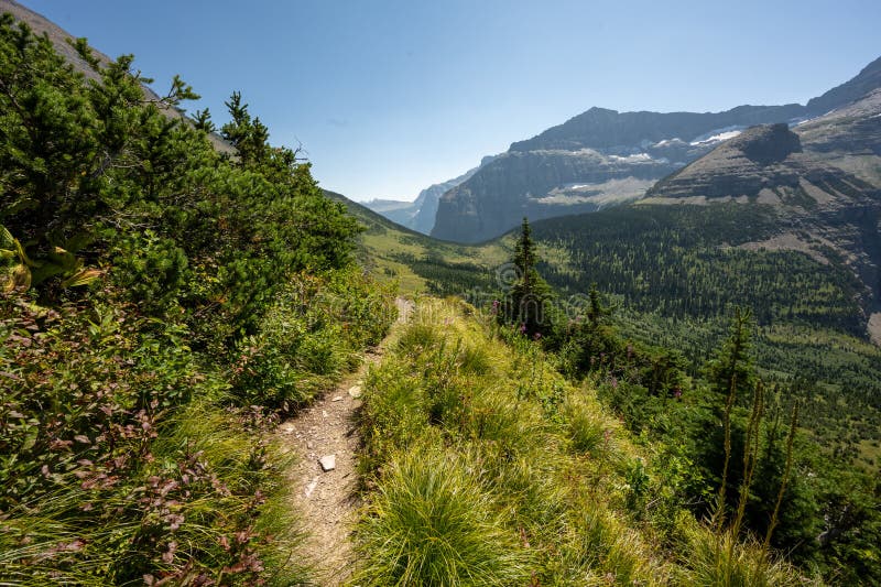 Narrow Path of Boulder Pass Trail Leads To Brown Pass and Thunderbird ...