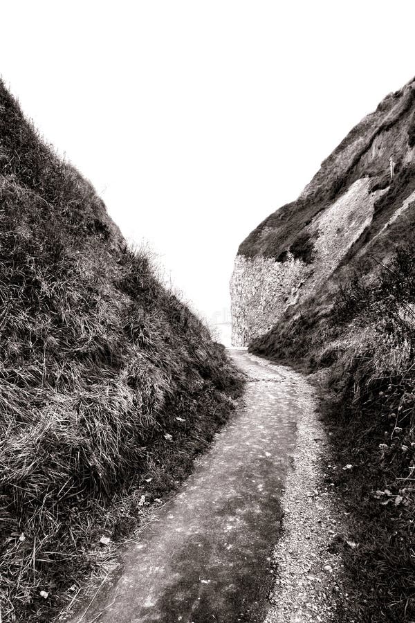 Narrow Path through Low Cliffs in Normandy France Stock Photo - Image ...