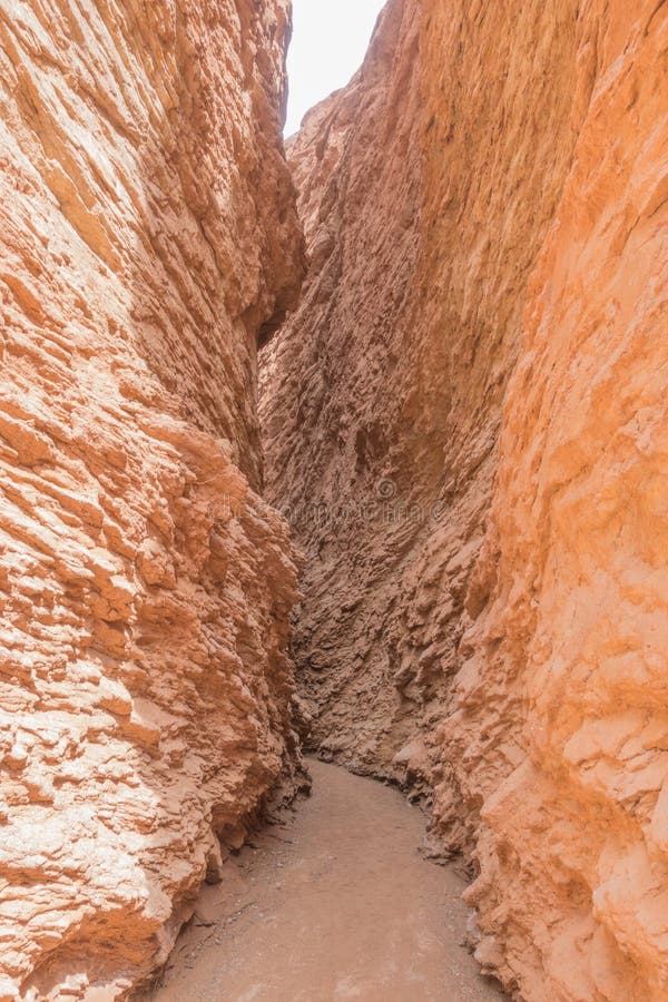 Narrow Path through Steep Red Mountain Stock Photo - Image of outdoor ...