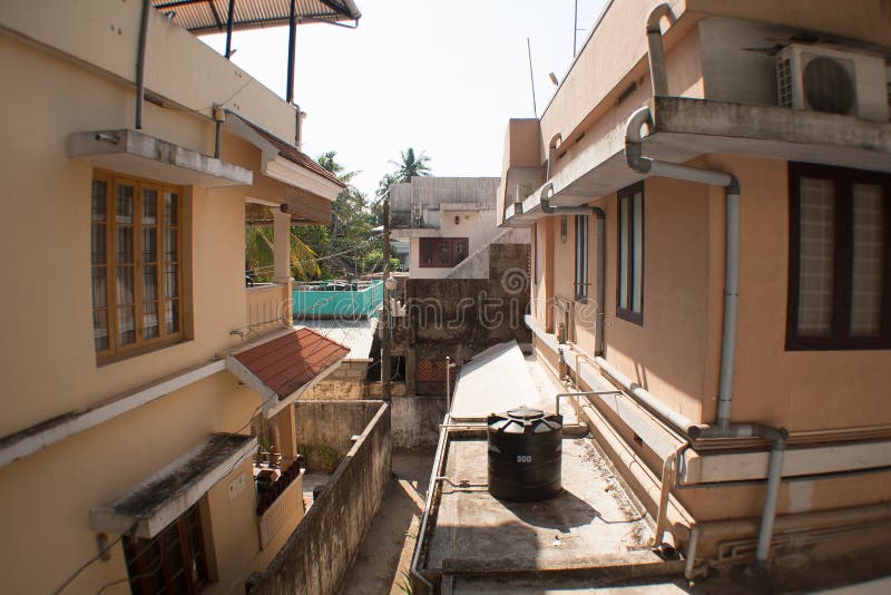 Narrow Pathway between Houses Stock Photo - Image of wall, street: 29523932