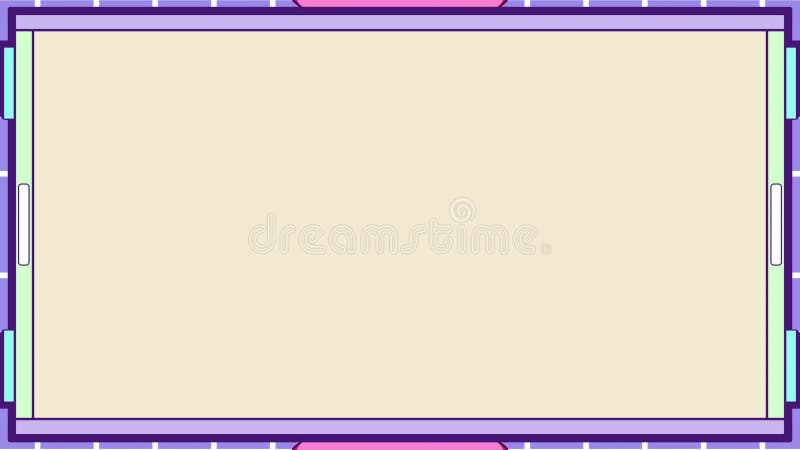 Narrow Rectangular Full Dark Blue Horizontal Frame on Light Cream ...
