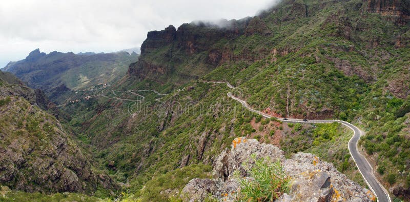 Narrow Road Thru Masca Canyon Stock Photo - Image of range, street ...