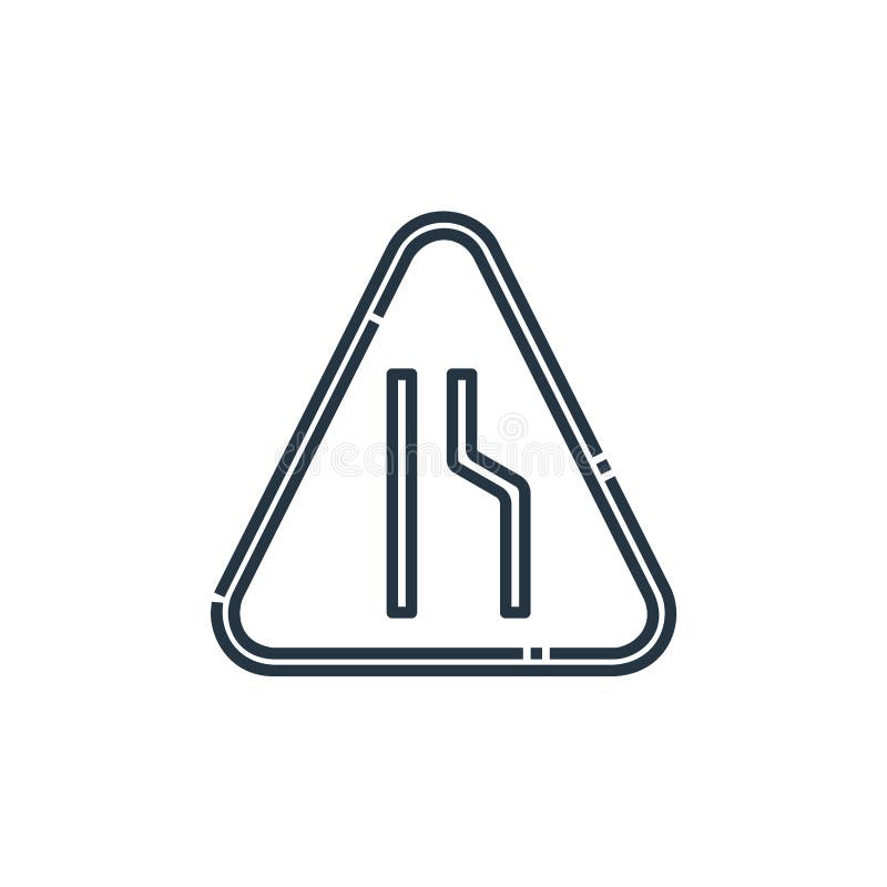 Narrow Road Vector Icon Isolated on White Background. Outline, Thin ...