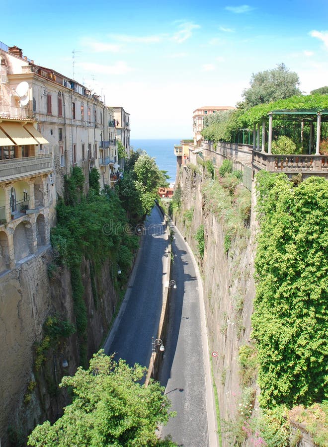 Narrow Roads in Sorrento, Italy Stock Image - Image of narrow, horizon ...