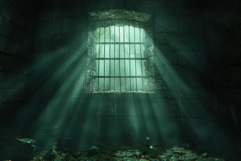 Narrow Slit of Light in the Window Grille Stock Image - Image of window ...