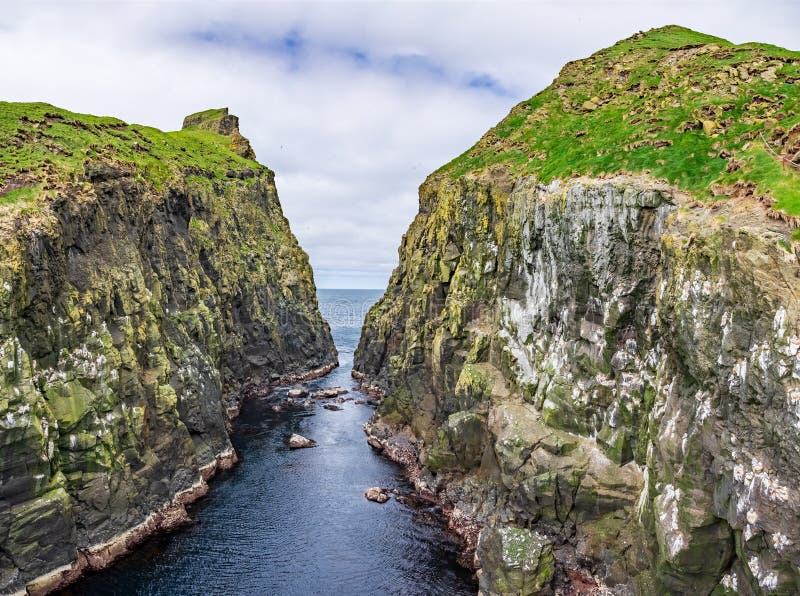 Narrow Space of Ocean between Two Islets Stock Photo - Image of join ...