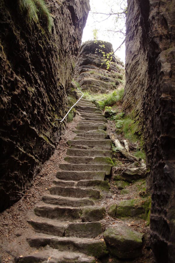 A Narrow Path Going through Two Sloping Lands Covered with Short Grass ...