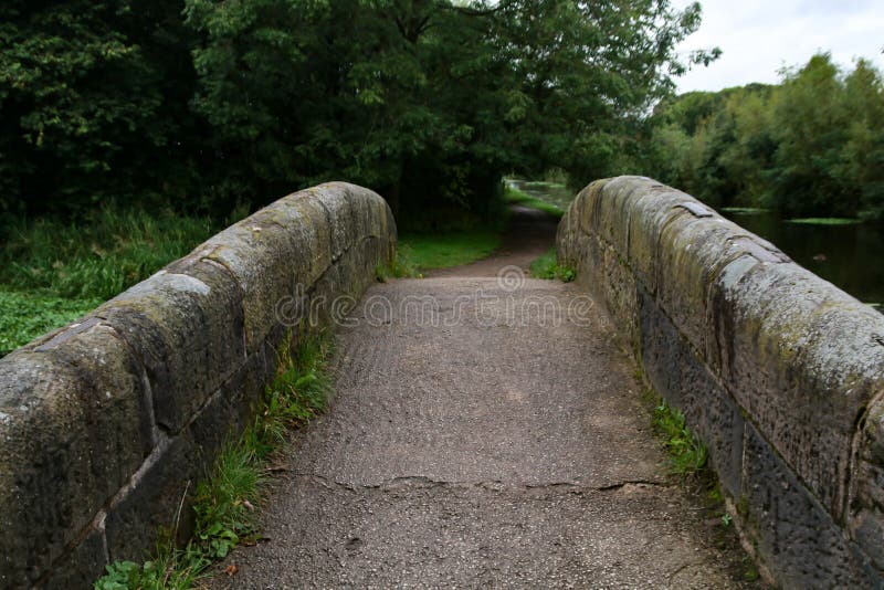 Stone Bridge Over the Canal Stock Image - Image of stone, industrial ...