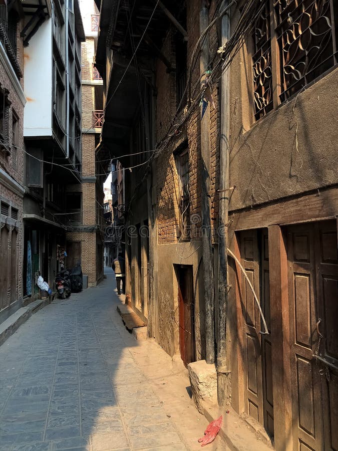 Narrow Street in the City, Narrow Street in the Town Stock Image ...