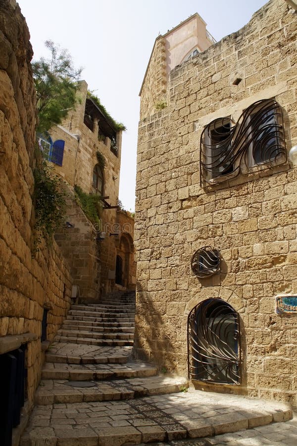Narrow Streets of Old Jaffa. Israel Stock Image - Image of middle ...