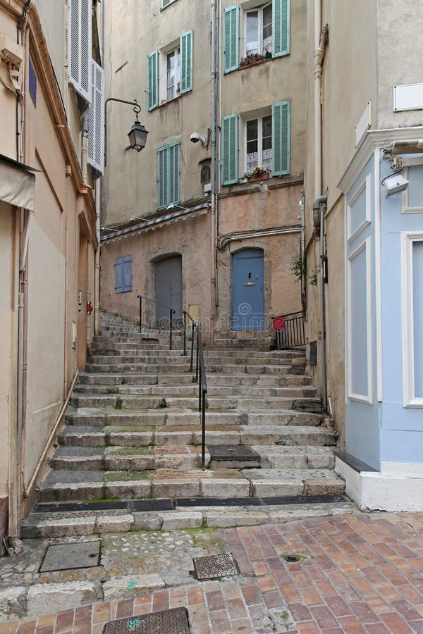 Cannes streets stock photo. Image of steps, medieval - 30311384