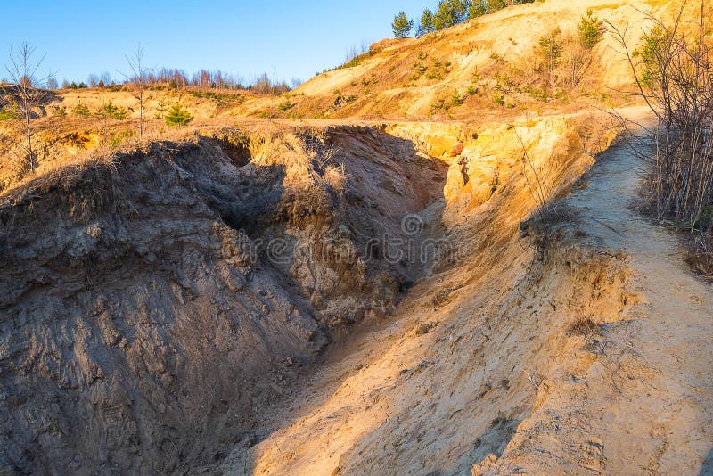 A Narrow Trodden Path on the Mountain Stock Image - Image of america ...