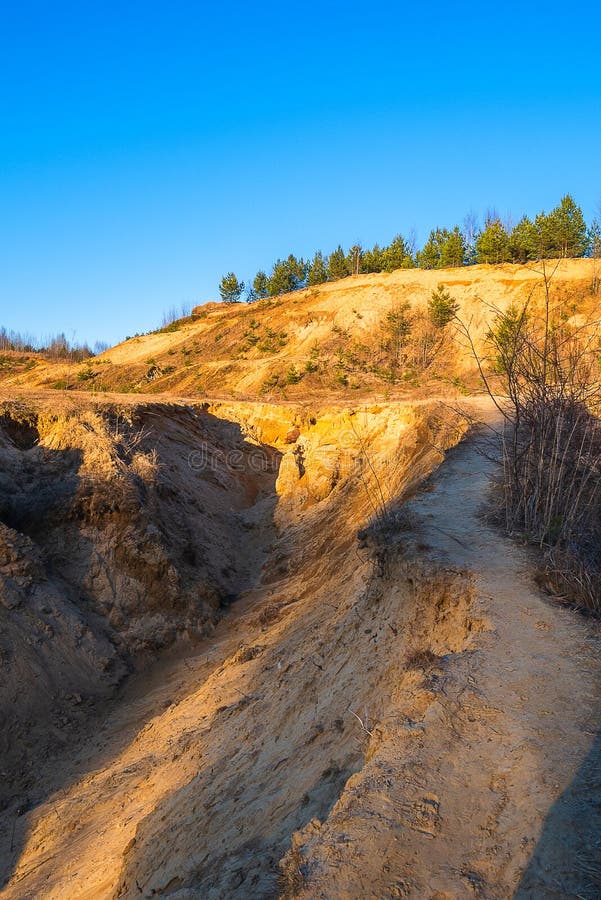 A Narrow Trodden Path on the Mountain Stock Image - Image of america ...