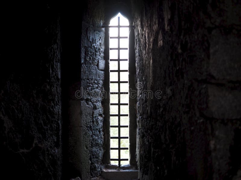 Narrow Window or Arrow Loop in Blarney Castle Ireland Stock Image ...