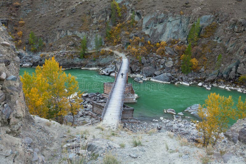 A narrow wooden bridge stock photo. Image of remote, nonurban - 35388174