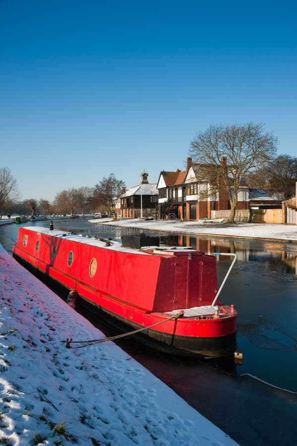 Blue Narrowboat in a Lock Chamber Stock Photo - Image of water, england ...