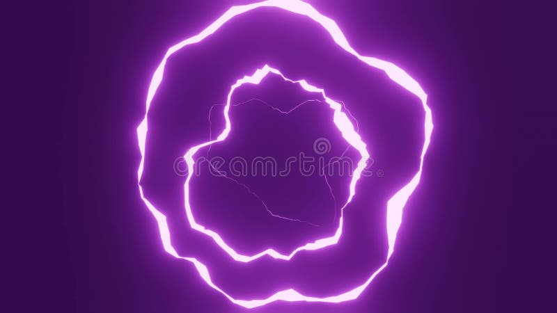 Narrowing and Distorting Neon Glow Circles on Black Background. 3d ... Narrowing and Distorting Neon Glow Circles on Black Background. 3d ...