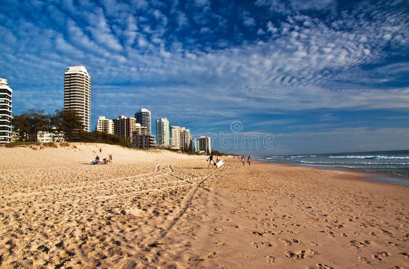Narrowneck Beach stock photo. Image of surfers, holiday - 12770304