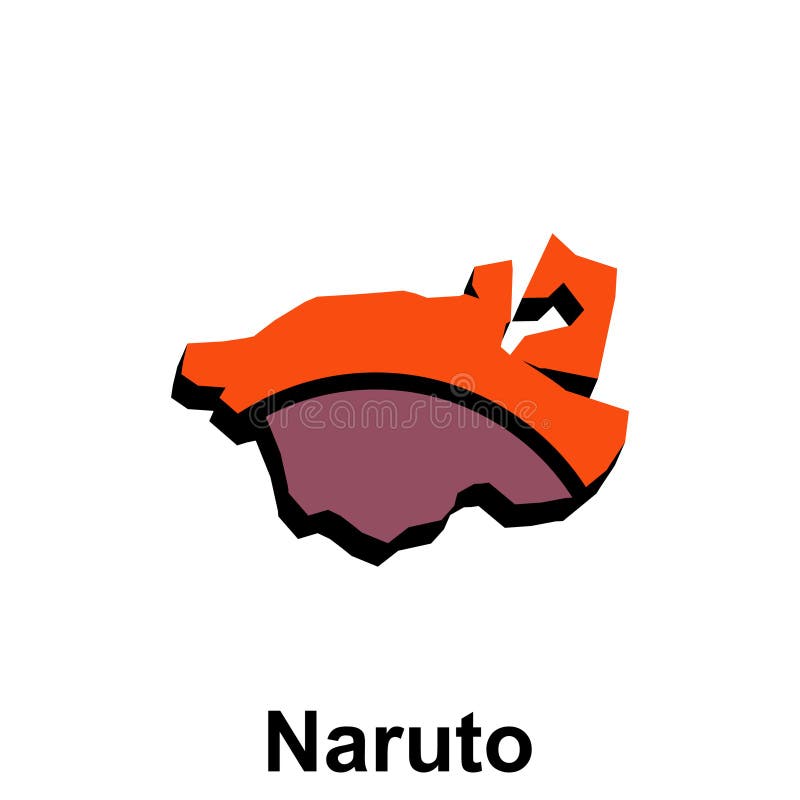 Naruto City High Detailed Vector Map of Japan Prefecture, Logotype ...