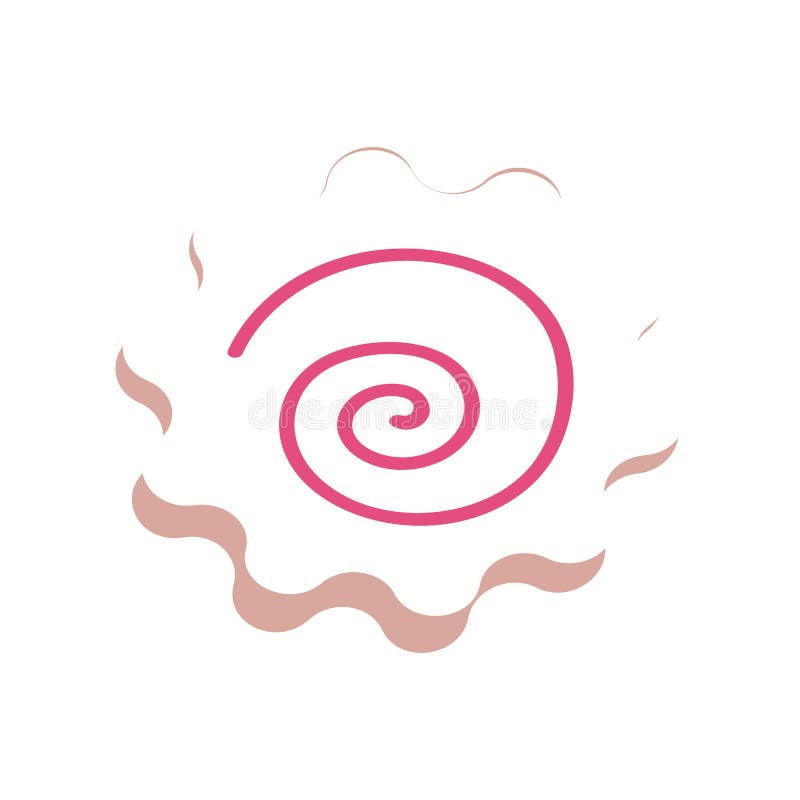 Narutomaki Fish Cake Spiral. Vector Stock Vector - Illustration of ...
