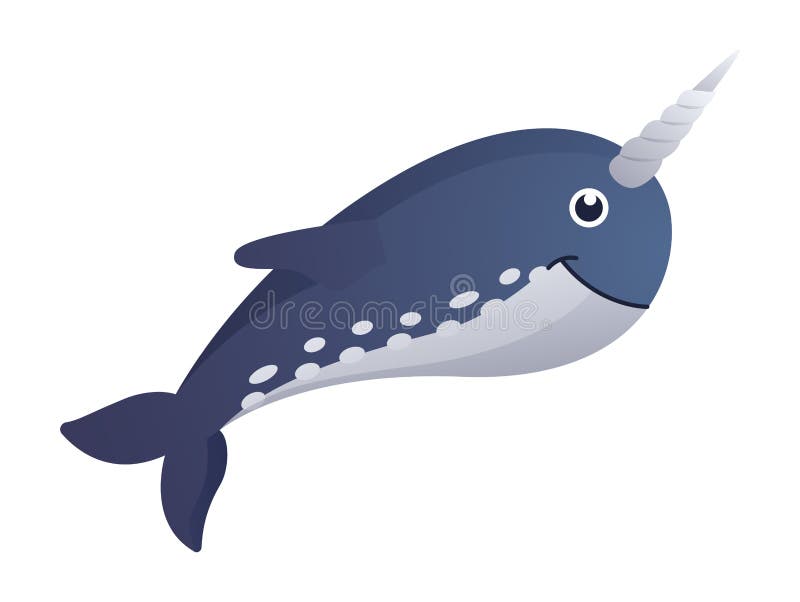 Narwhal Cartoon Character . Vector Stock Vector - Illustration of ...