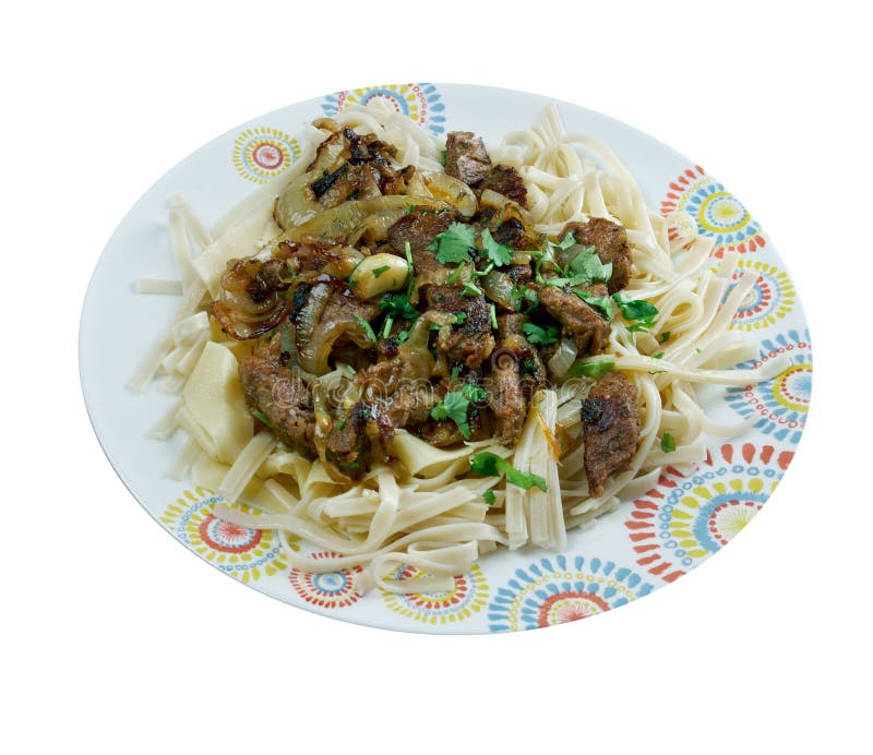 Naryn - lamb with noodles stock image. Image of taste - 61012453