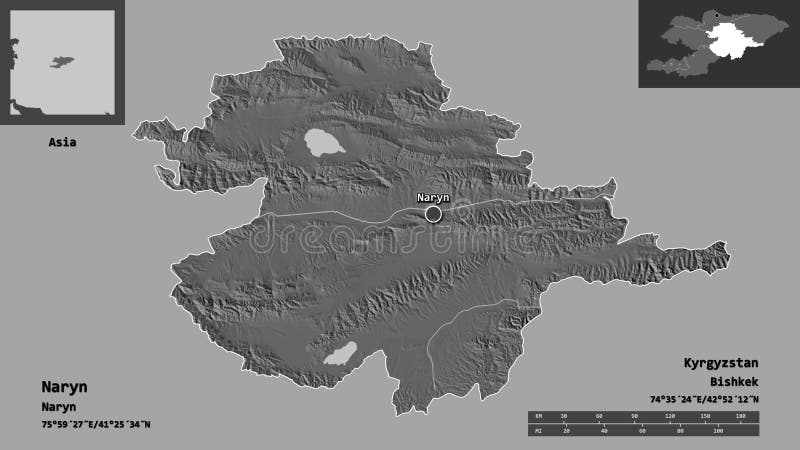 Naryn, Province of Kyrgyzstan,. Previews. Bilevel Stock Illustration ...