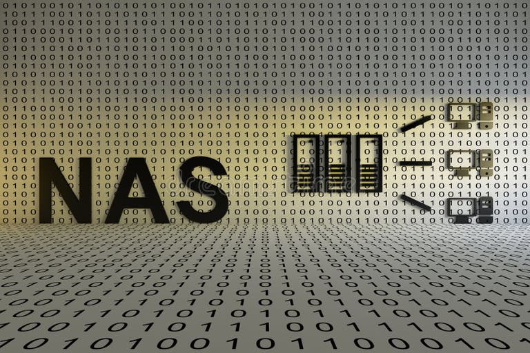 NAS Concept Text Sunlight 3D Stock Illustration - Illustration of ...