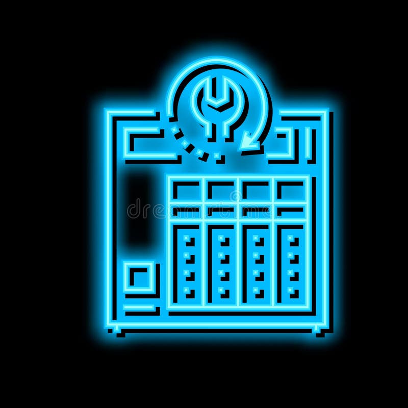 Nas Data Recovery Neon Glow Icon Illustration Stock Vector ...