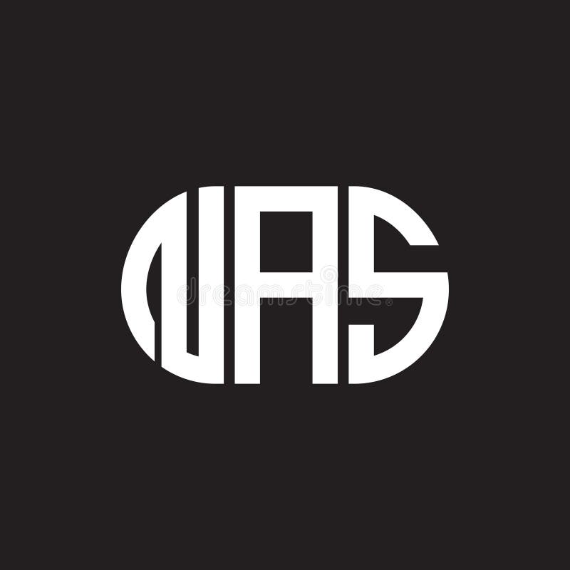 NAS Letter Logo Design on Black Background. NAS Creative Initials ...
