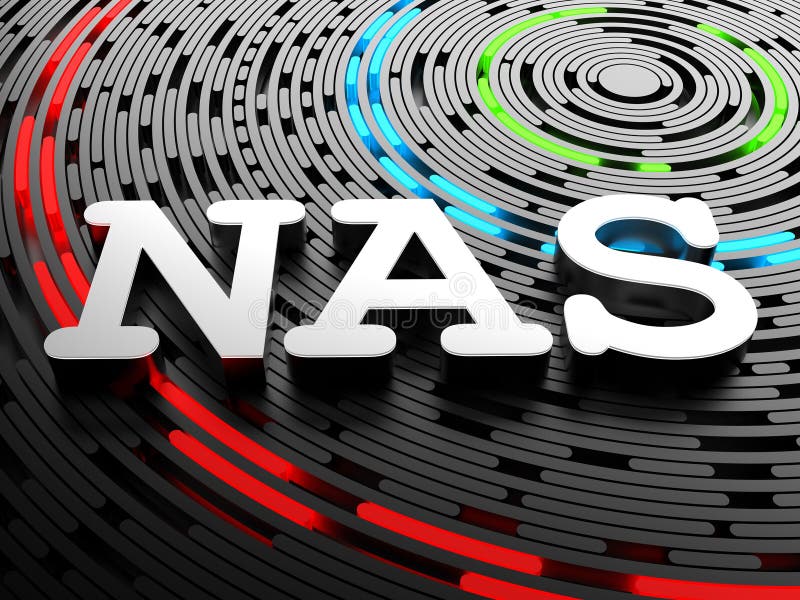 NAS - Network-attached Storage Stock Illustration - Illustration of ...