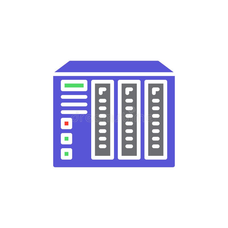 NAS Server Vector Icon, Colorful Sign. Stock Vector - Illustration of ...