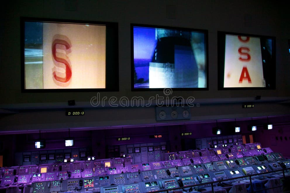 NASA Apollo Flight Control editorial stock image. Image of countdown ...
