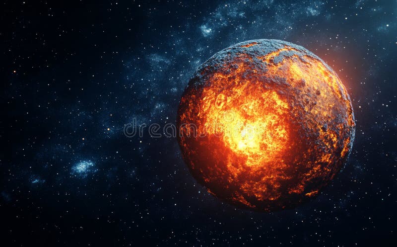 NASA Image of the Falling Meteor Rain. Space Comet, Meteor and Energy ...