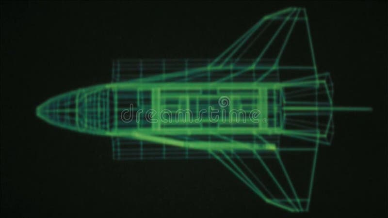 NASA Space Shuttle 3D Wireframe Animation Stock Footage - Video of moon ...
